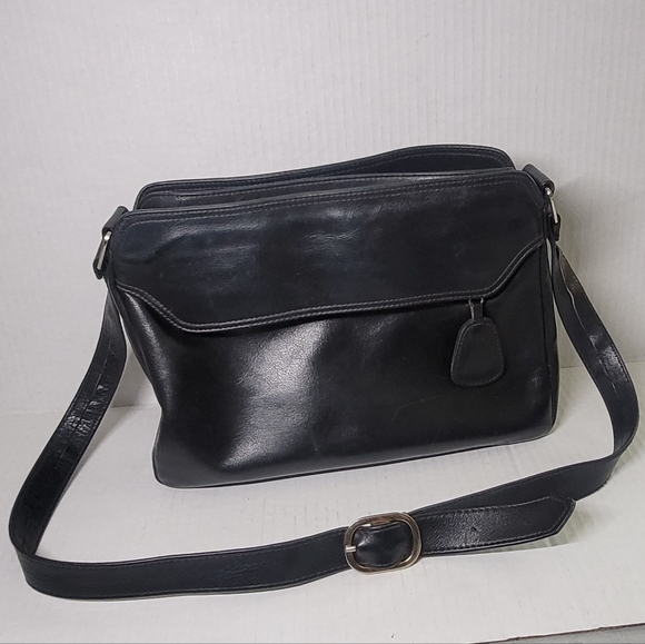 Ganson | Bags | Vintage 96 Ganson Black Leather Purse Made In Hong Kong ...